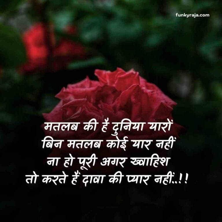 Best 100+ मतलबी लोग शायरी | Matlabi log shayari - Funky Raja Shayar